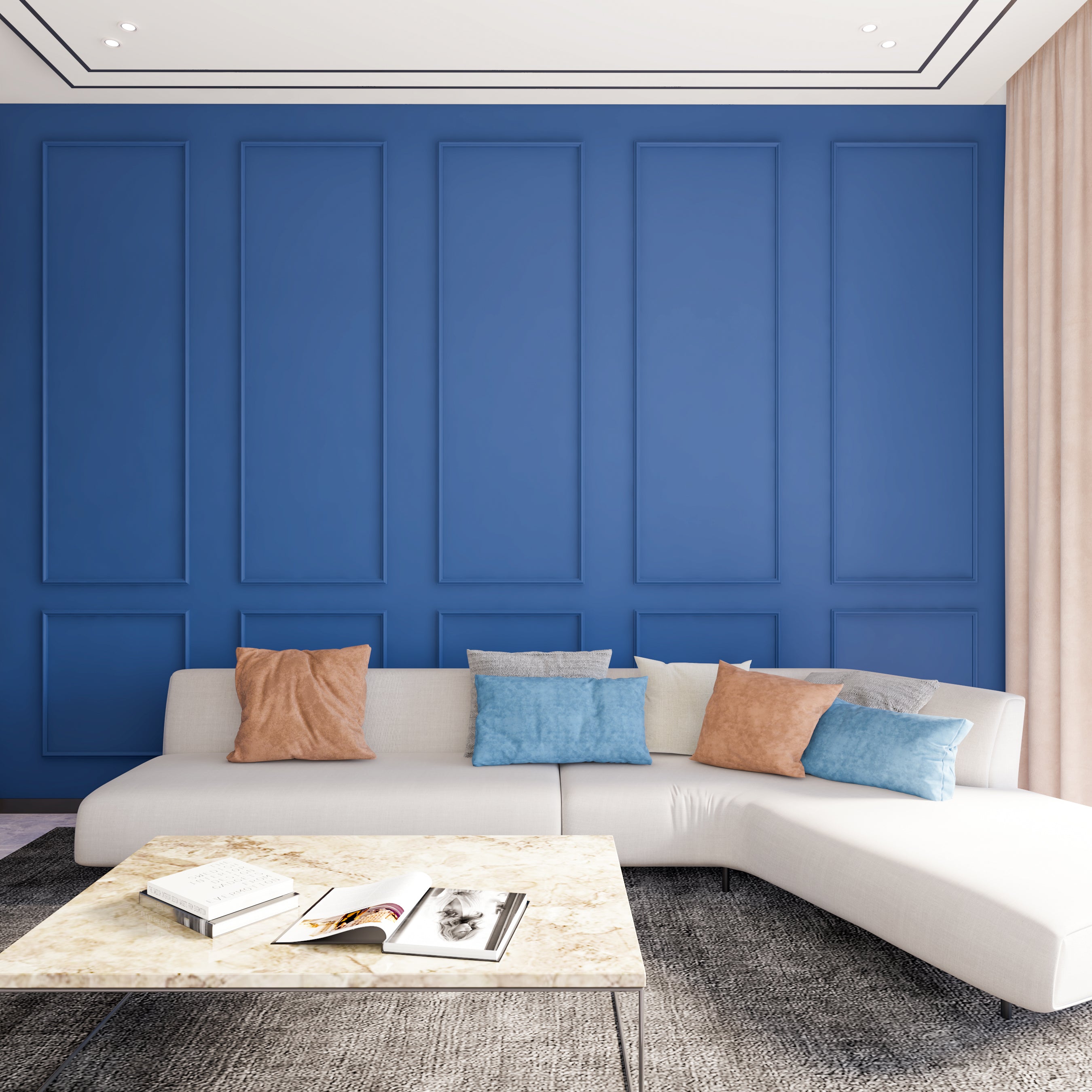 Ready-to-Assemble Picture Frame Wall Molding - Upper and Bottom Frame (P18)